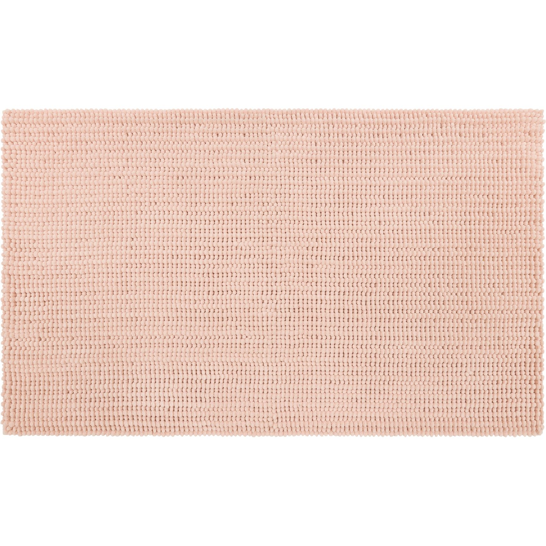 Simple Homespun Noodle Bath Rug, Blush | Brylane Home