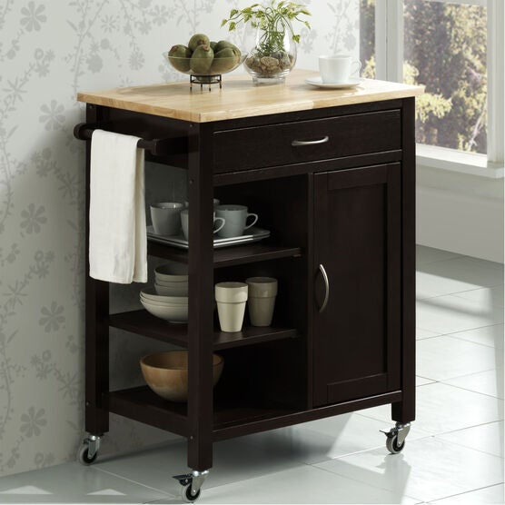 Black Kitchen Cart | Brylane Home
