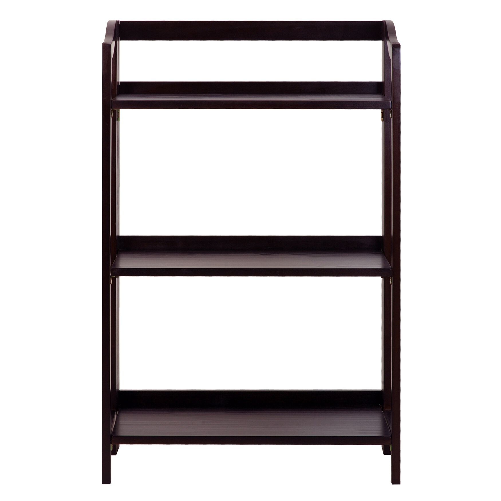Simple Stratford 3-Shelf Folding Bookcase-Espresso, 4418678 | Brylane Home