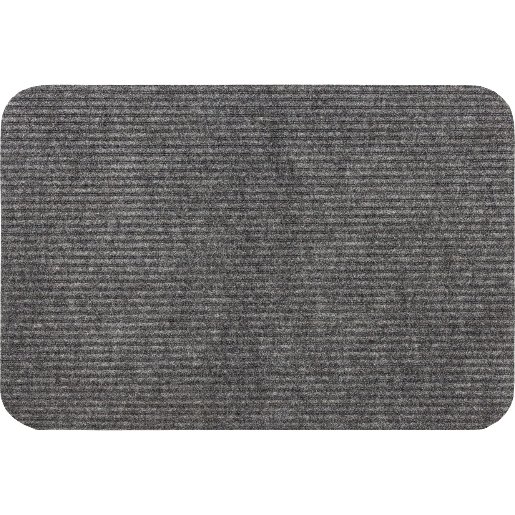 Simple Ribbed Utility Mat Door Mat, Grey | Brylane Home