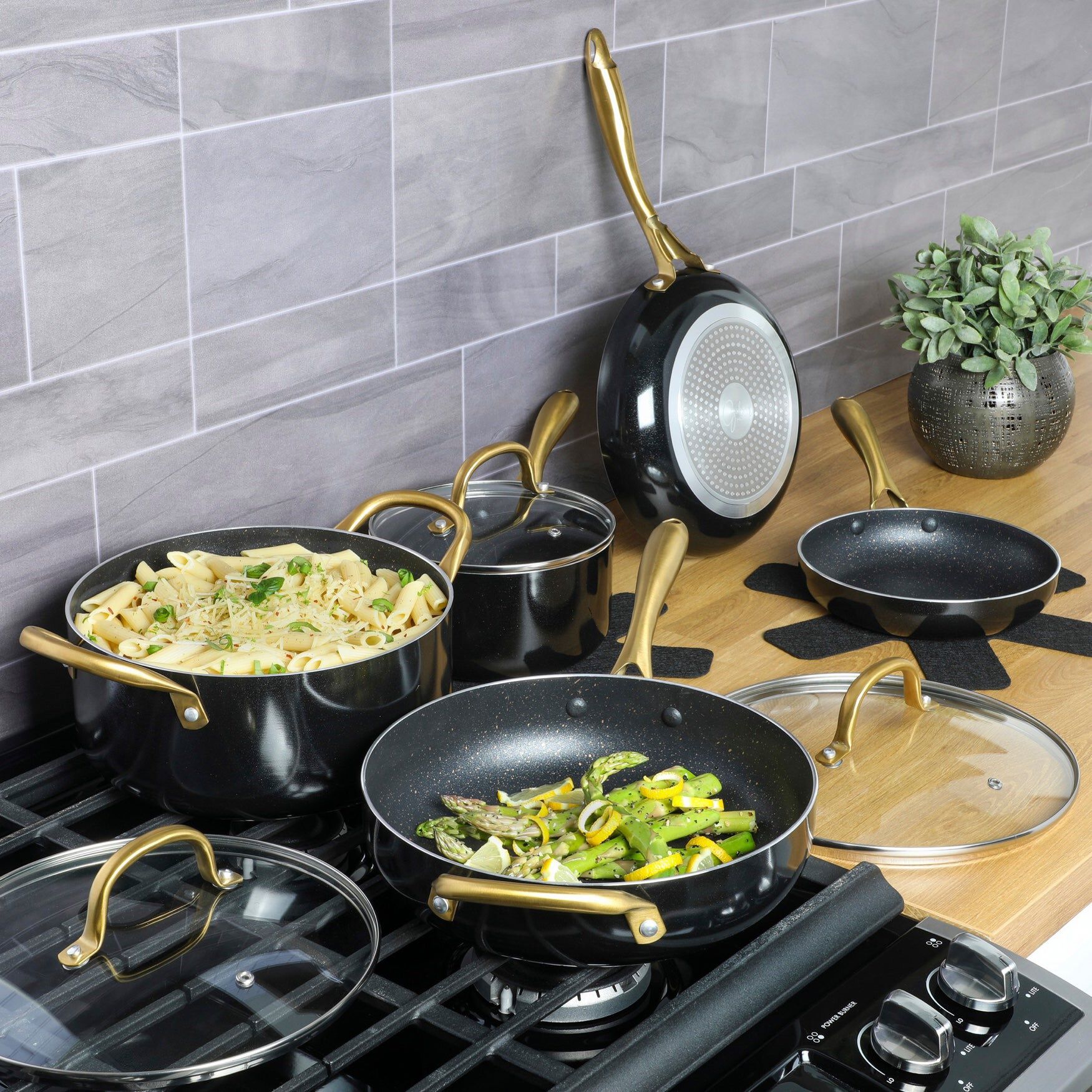 12-PC. Non-Stick Aluminum Cookware Set | Brylane Home