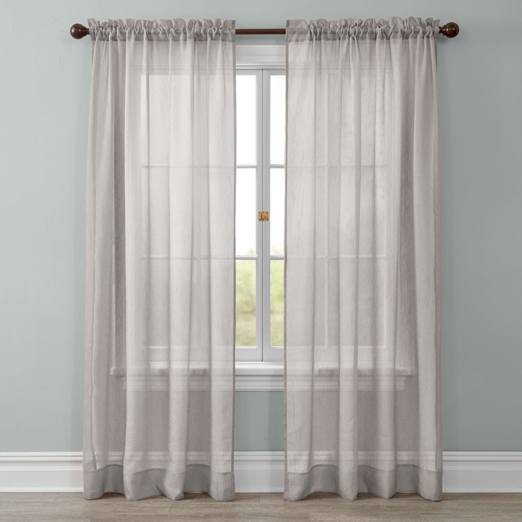 BH Studio Crushed Voile Rod-Pocket Panel | Brylane Home