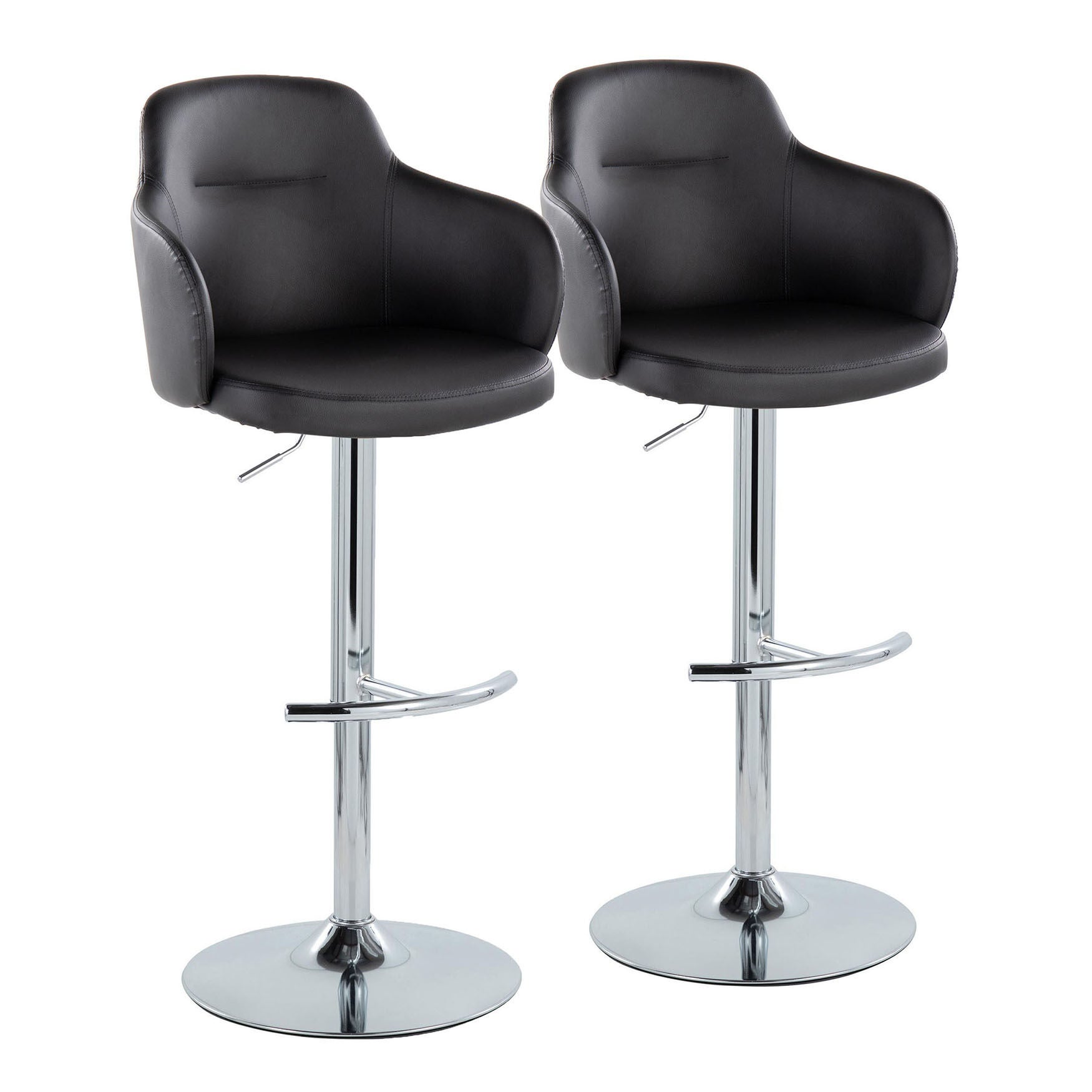 Contemporary Boyne Adjustable Barstool - Set Of 2, 4498738 | Brylane Home