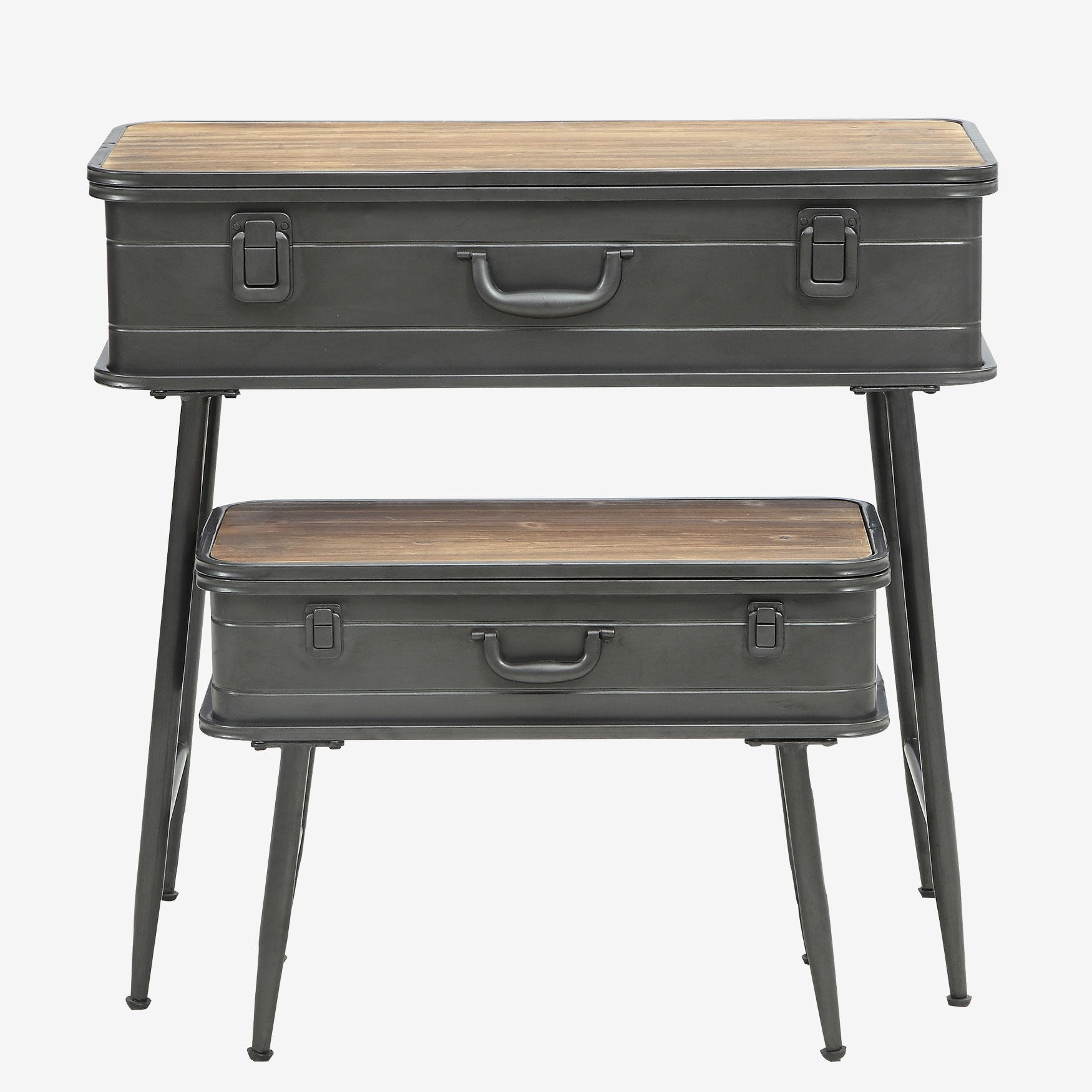Urban Loft Metal 2 Trunk Tables | Brylane Home