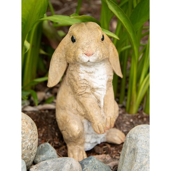 Curious Rabbit Garden Statue | Brylane Home