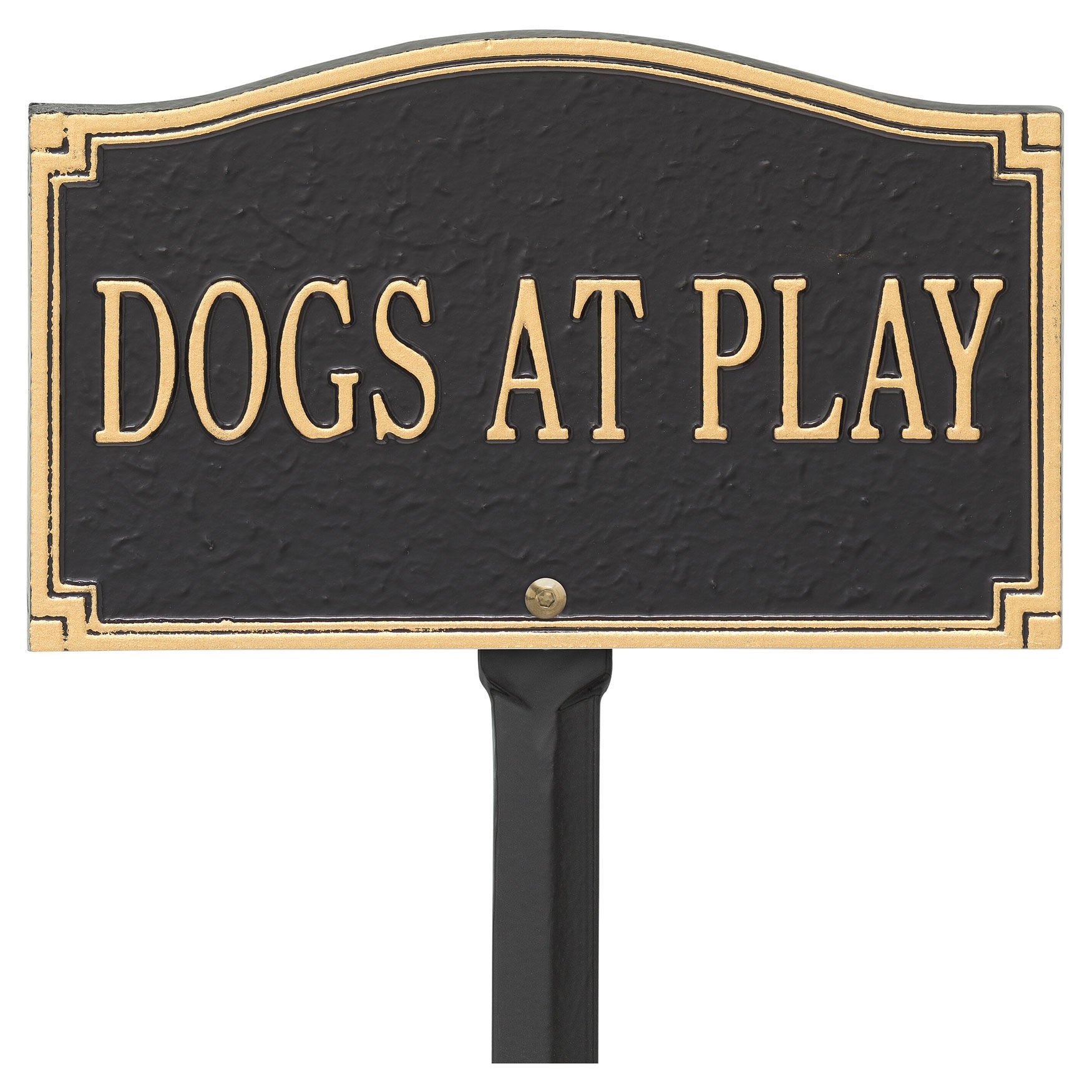 Simple Dogs At Play Sign | Brylane Home
