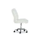 Fulton Faux Flokati Office Chair White | Brylane Home