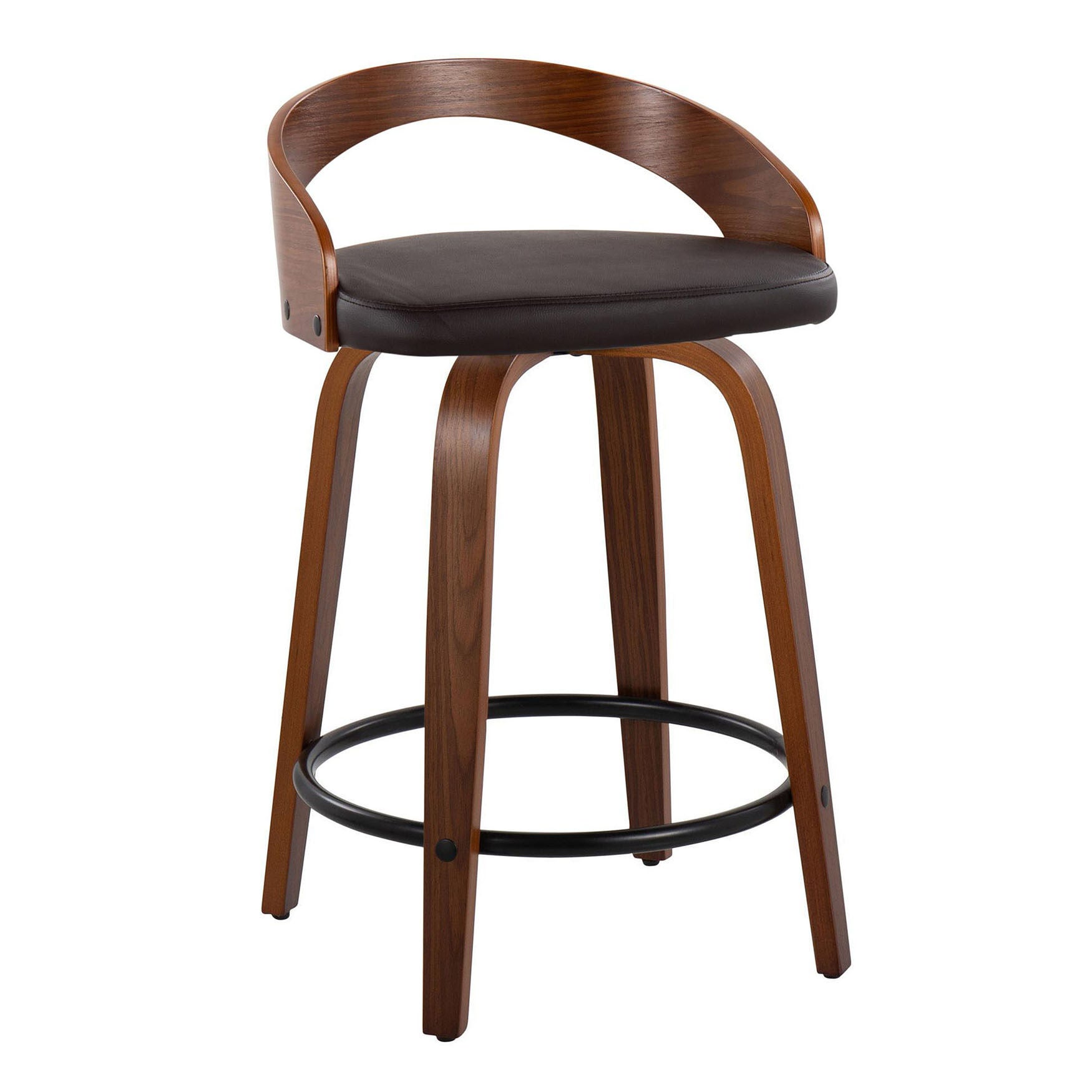 Seasonal Grotto 24" Fixed-Height Counter Stool - Set Of 2, Light Gray ...