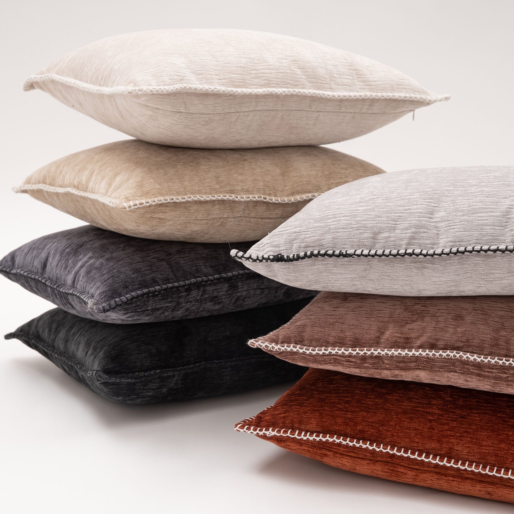 Junoesque Solid Chenille Lumbar Pillow | Brylane Home