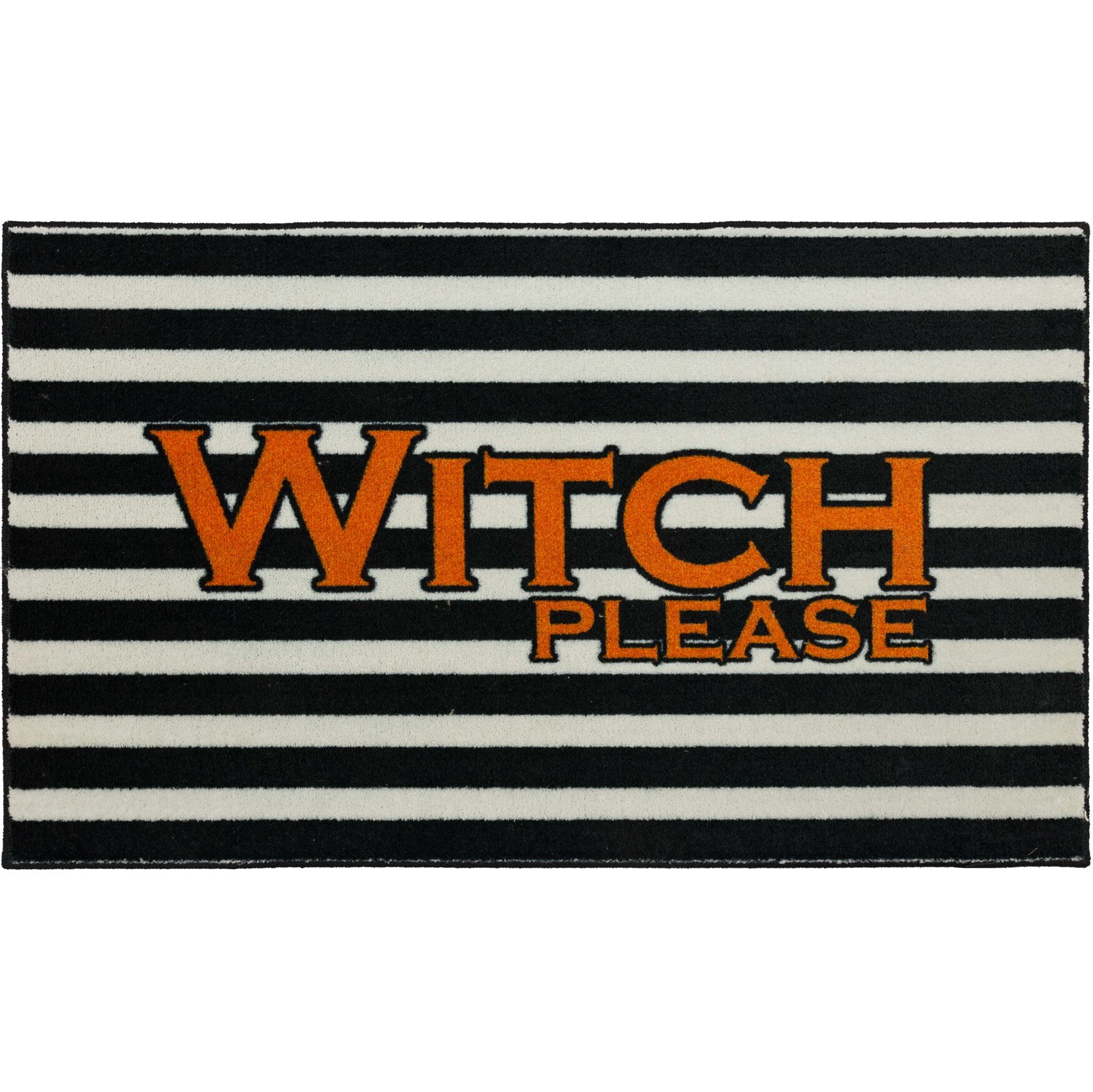 Seasonal Witch Please Black Kitchen Rug, 4495348 | Brylane Home