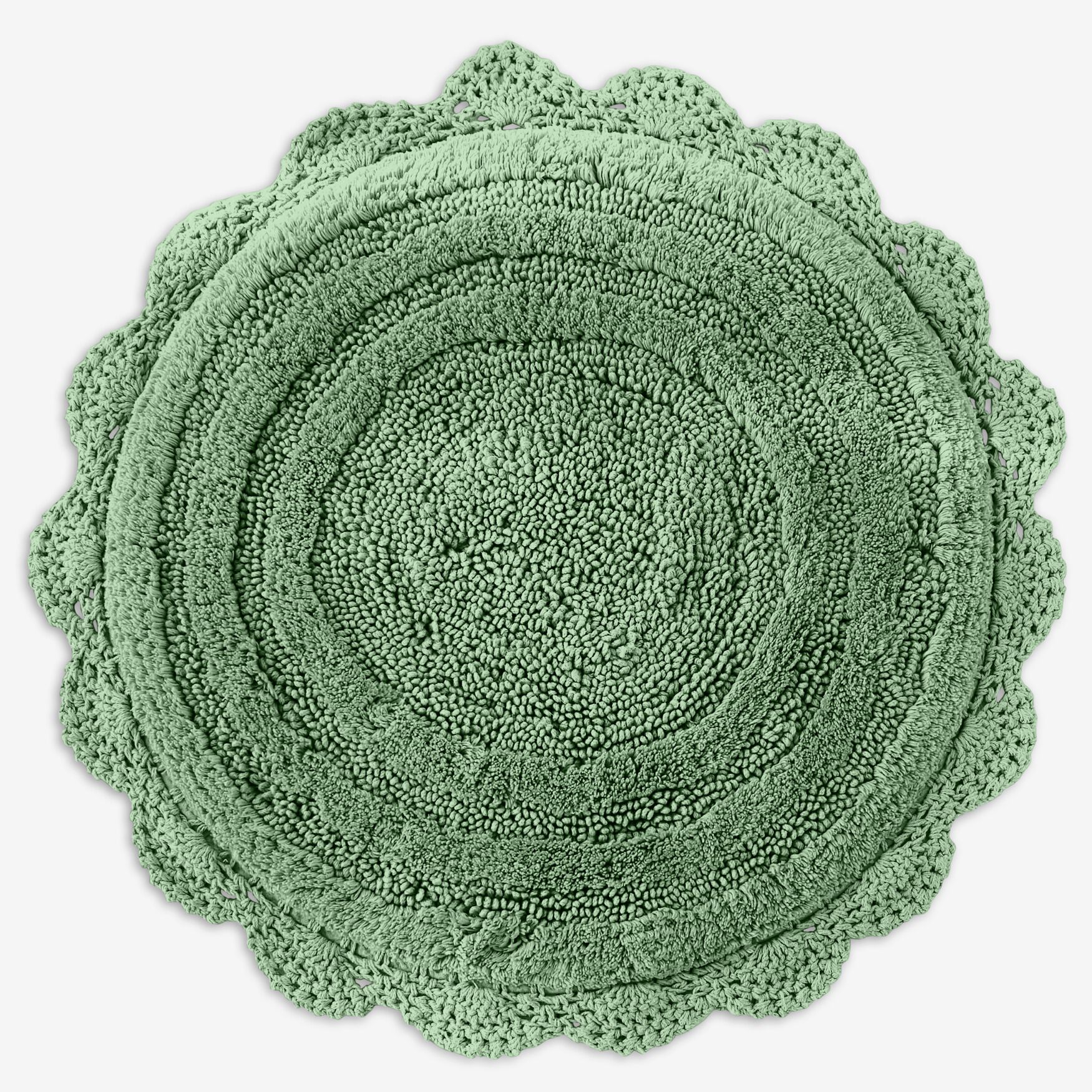 Affordable 24" Round Crochet Bath Mat, 4388682 | Brylane Home