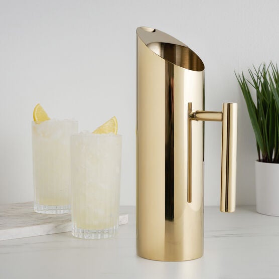 Modern Gold Pitcher | Brylane Home