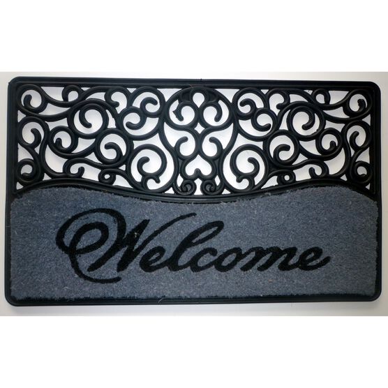 Rubcor Welcome Coir Mat With Rubber Backing Floor Coverings | Brylane Home