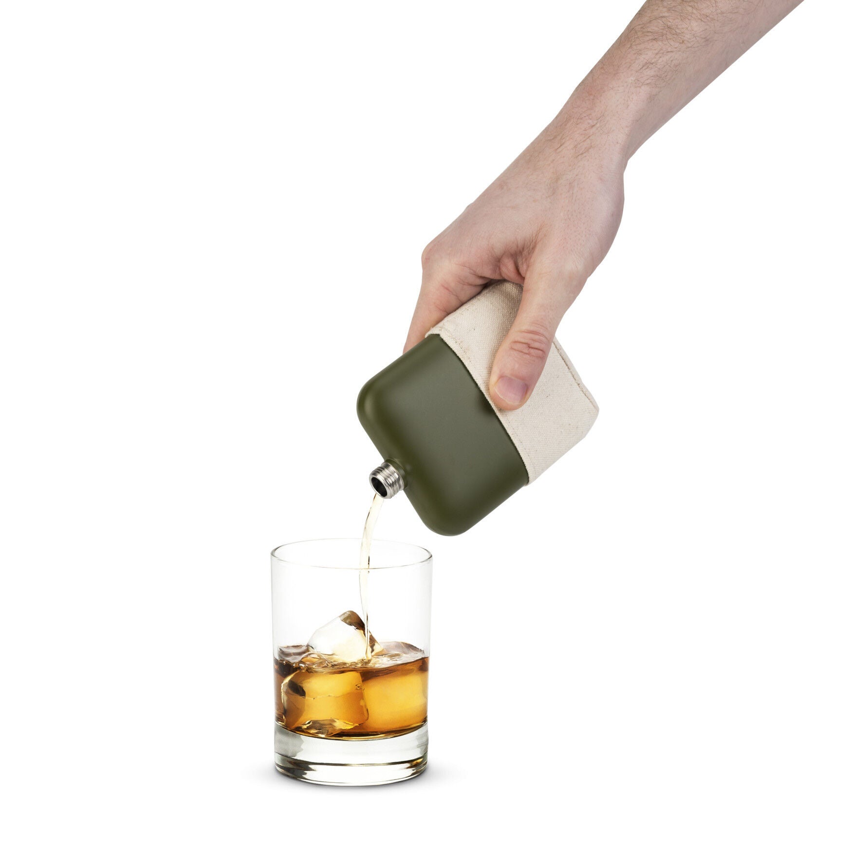 Matte Army Green Beverage Flask | Brylane Home