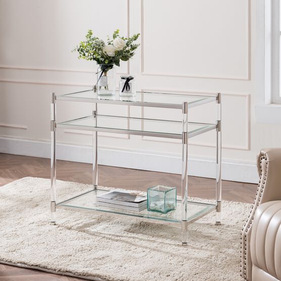 Carling Tall Acrylic Accent Table | Brylane Home