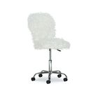 Fulton Faux Flokati Office Chair White | Brylane Home