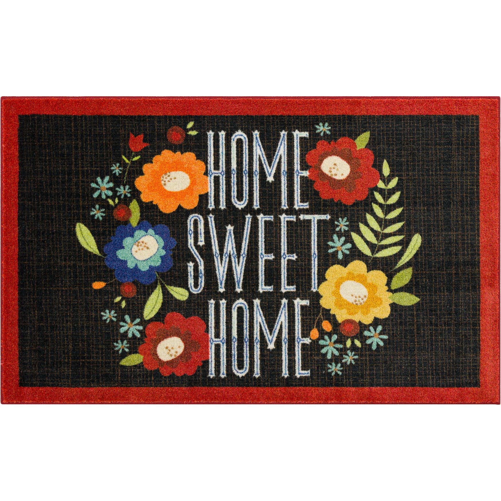 Simple Home Sweet Flowers Kitchen Rug, 4495806 | Brylane Home