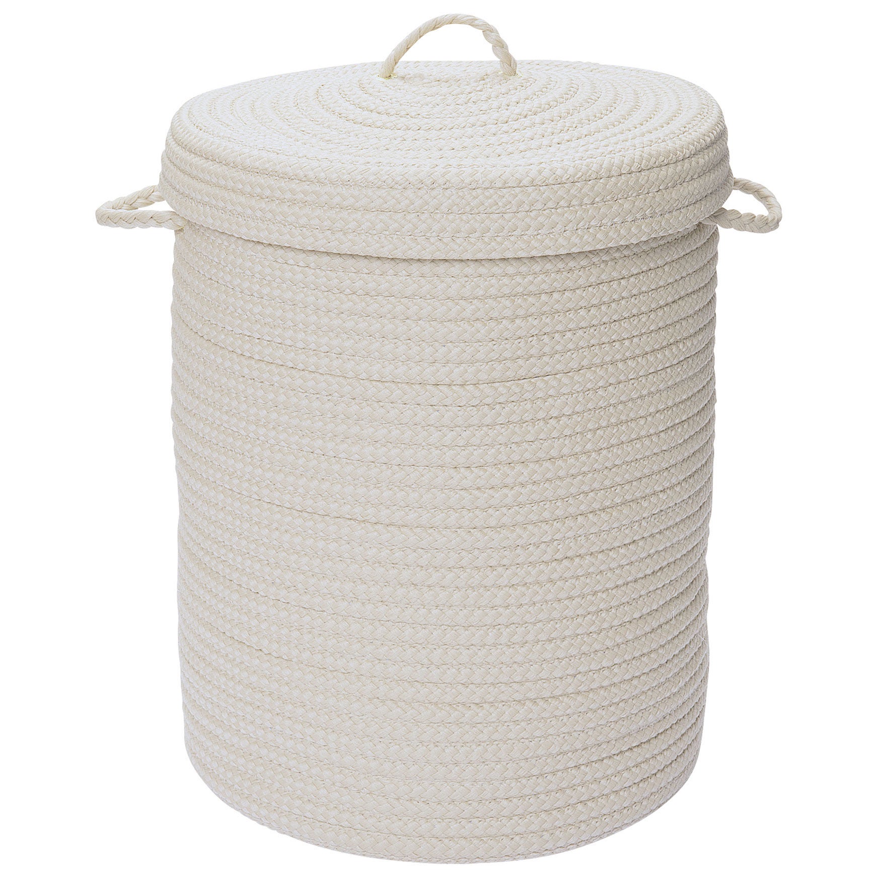 Solid Texture Hamper with Lid | Brylane Home