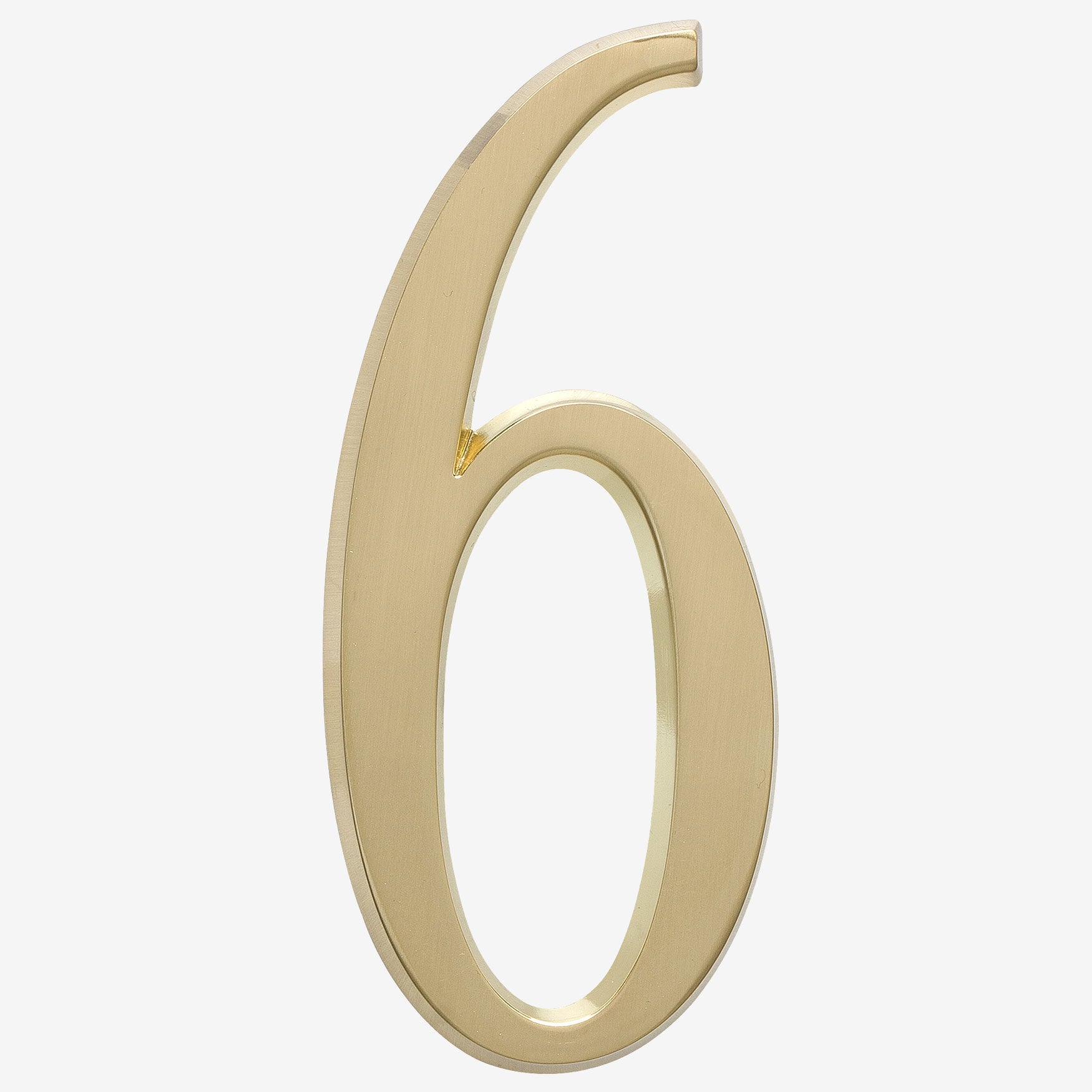Simple 4¾" Numbers, #6 Gold | Brylane Home