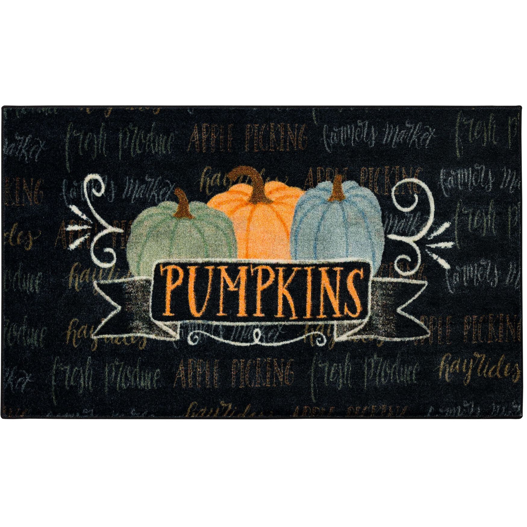 Seasonal Pumpkins Kitchen Rug, 4495853 | Brylane Home
