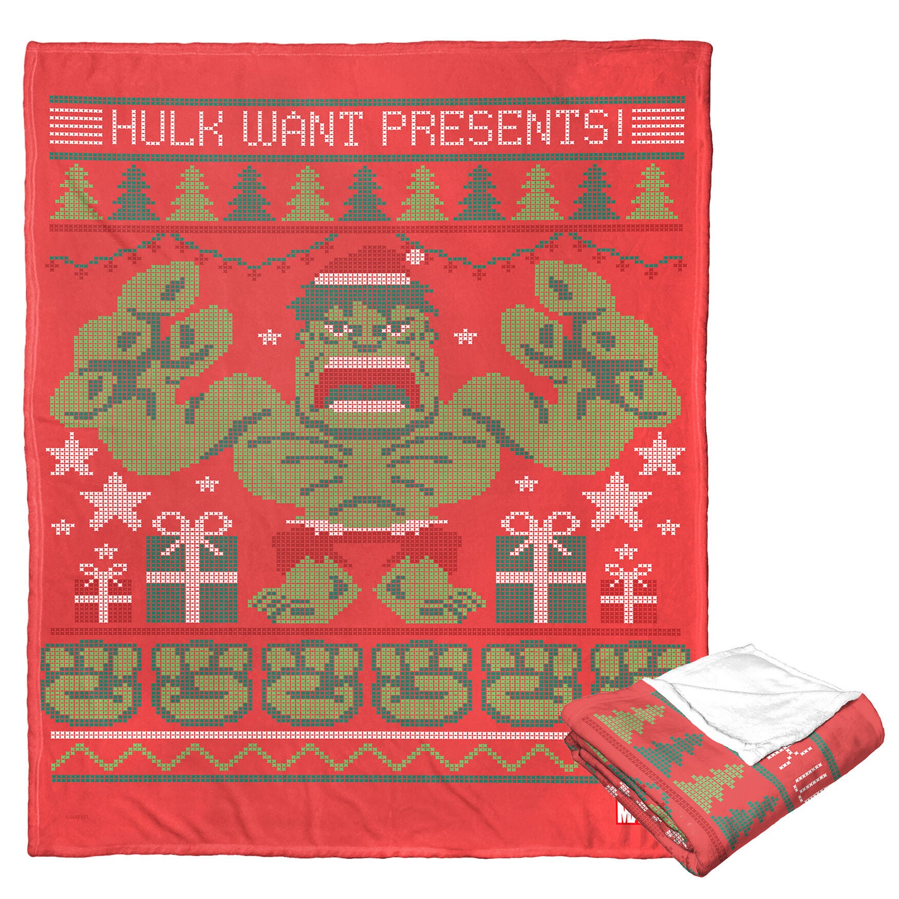 Seasonal Hulk Want Presents! Silk Touch Throw Blanket, 4488363 ...