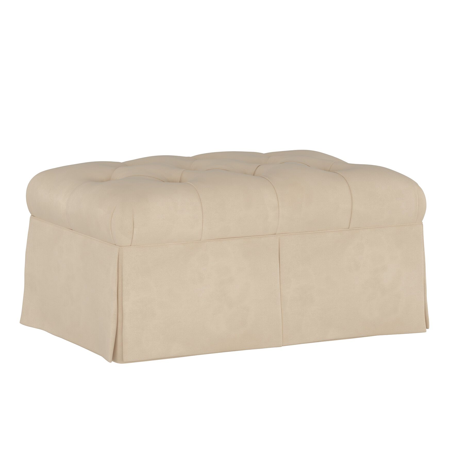 Velvet Skirted Storage Bench | Brylane Home