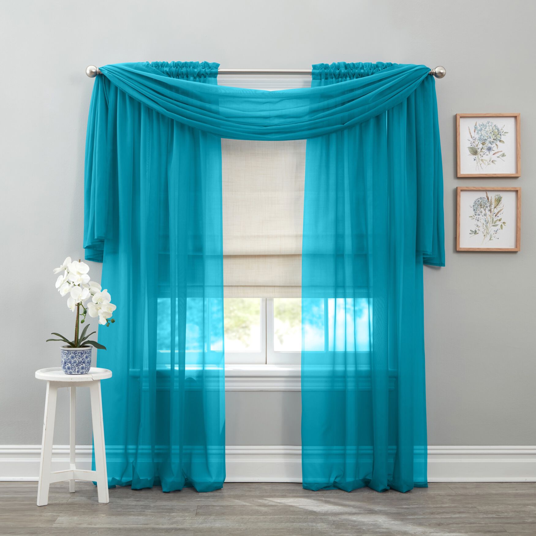 BH Studio Sheer Voile Rod-Pocket Panel Pair | Brylane Home