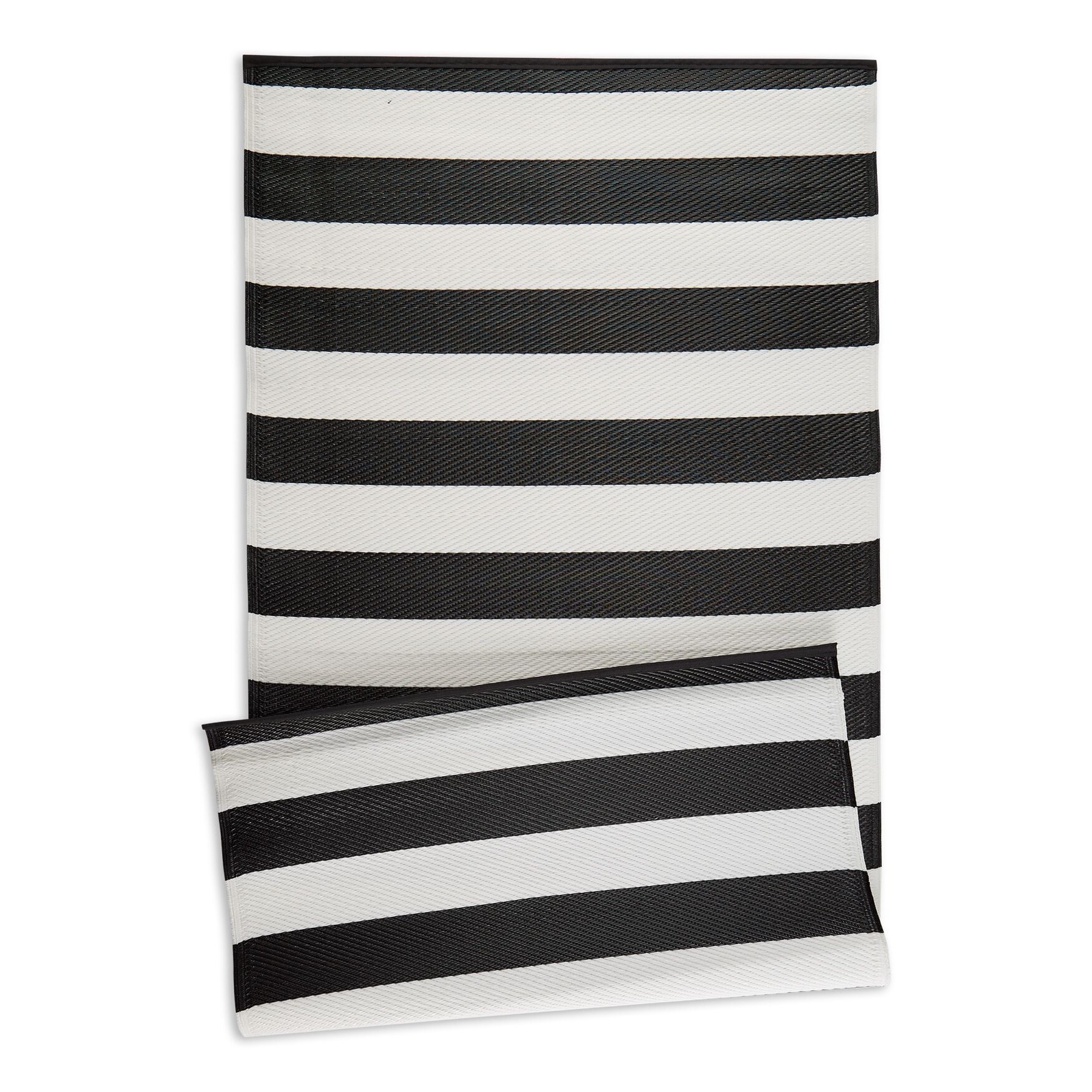 Simple Black/White Stripe Outdoor Floor Runner 3X6 Ft Floor Coverings ...