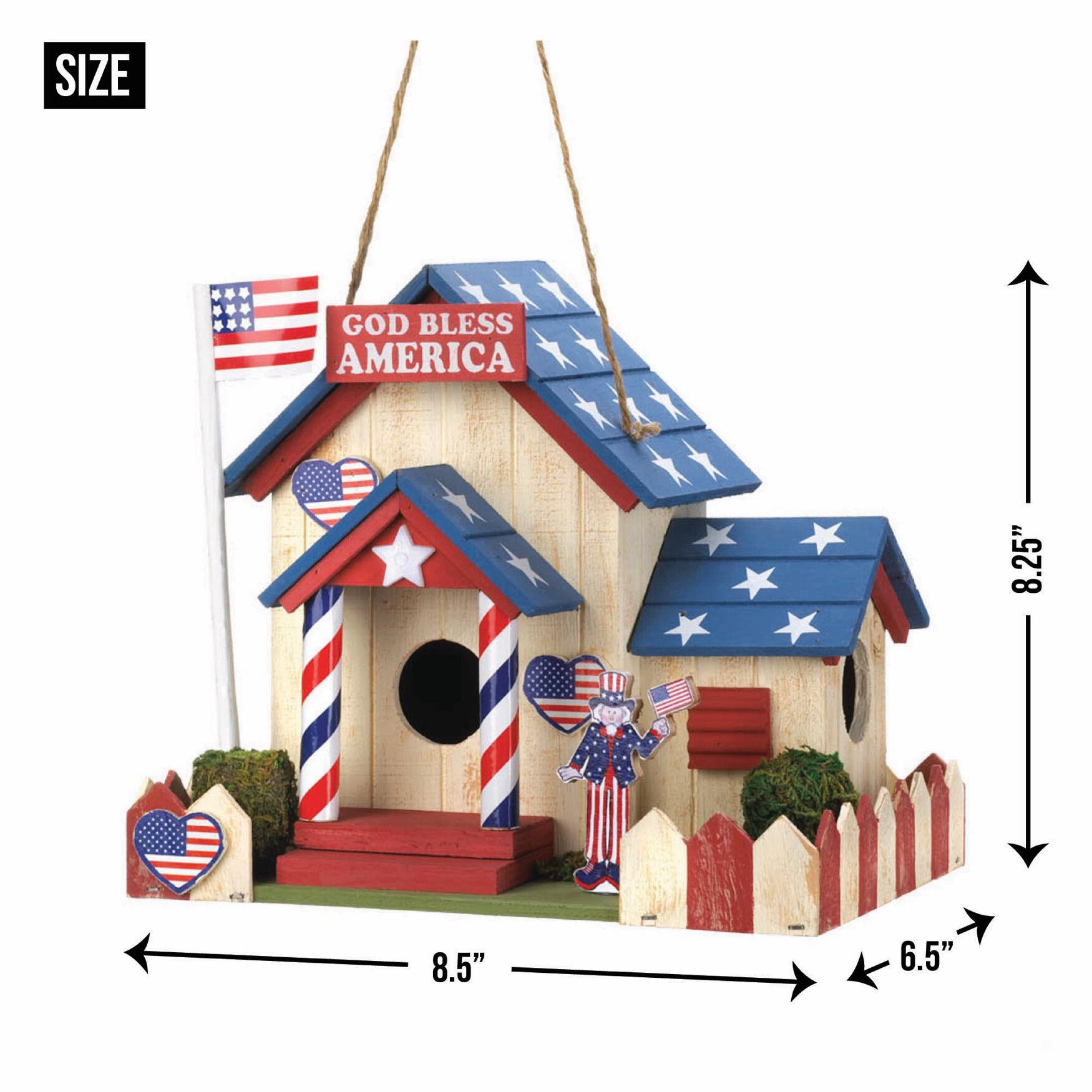 Usa Patriotic Birdhouse | Brylane Home