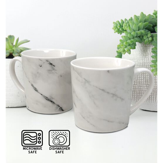 Modern Marble Coffee Mug - Set Of 4 | Brylane Home