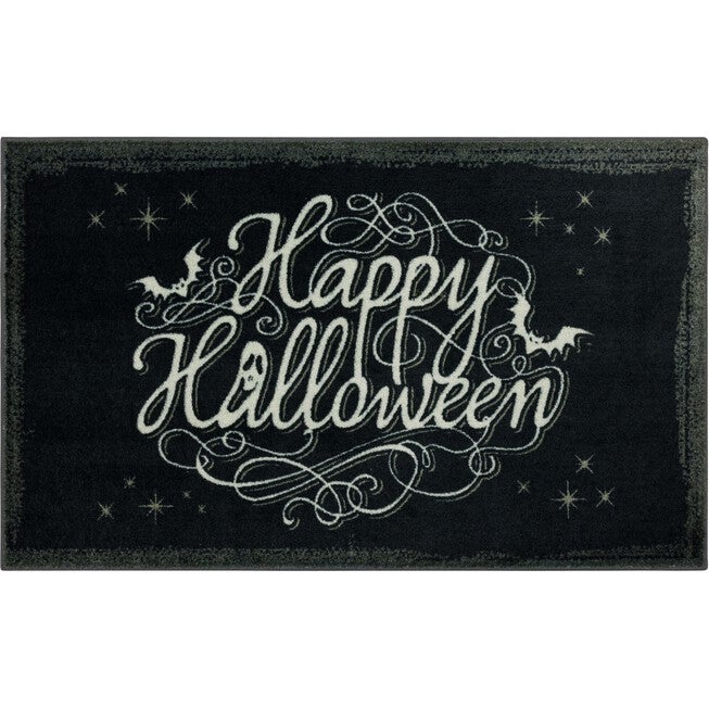 Seasonal Bat Script Black Kitchen Rug, 4496426 | Brylane Home Seasonal Bat Script Black Kitchen Rug, 4496426 | Brylane Home