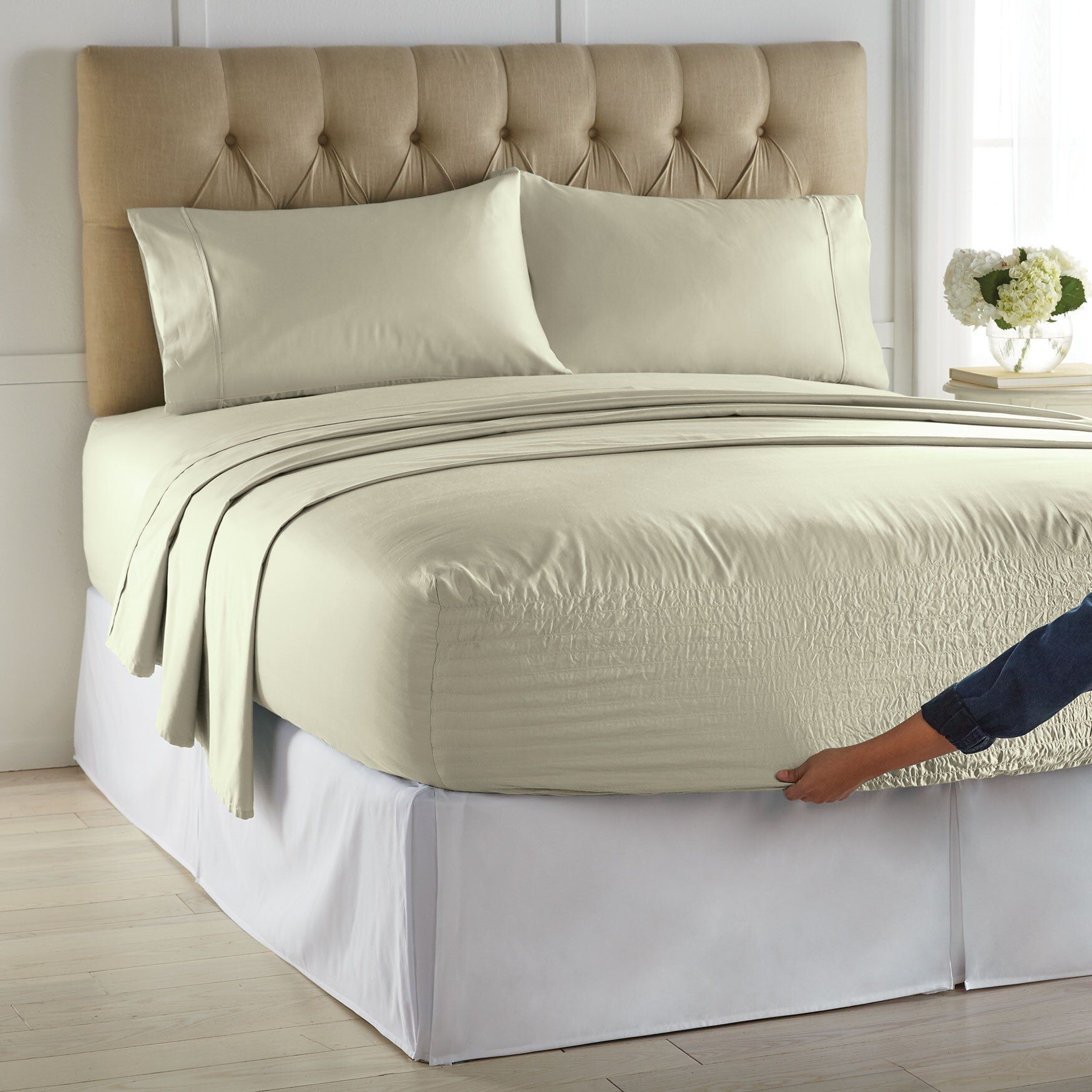 Simple Bed Tite™ Microfiber Sheet Set, Sage | Brylane Home