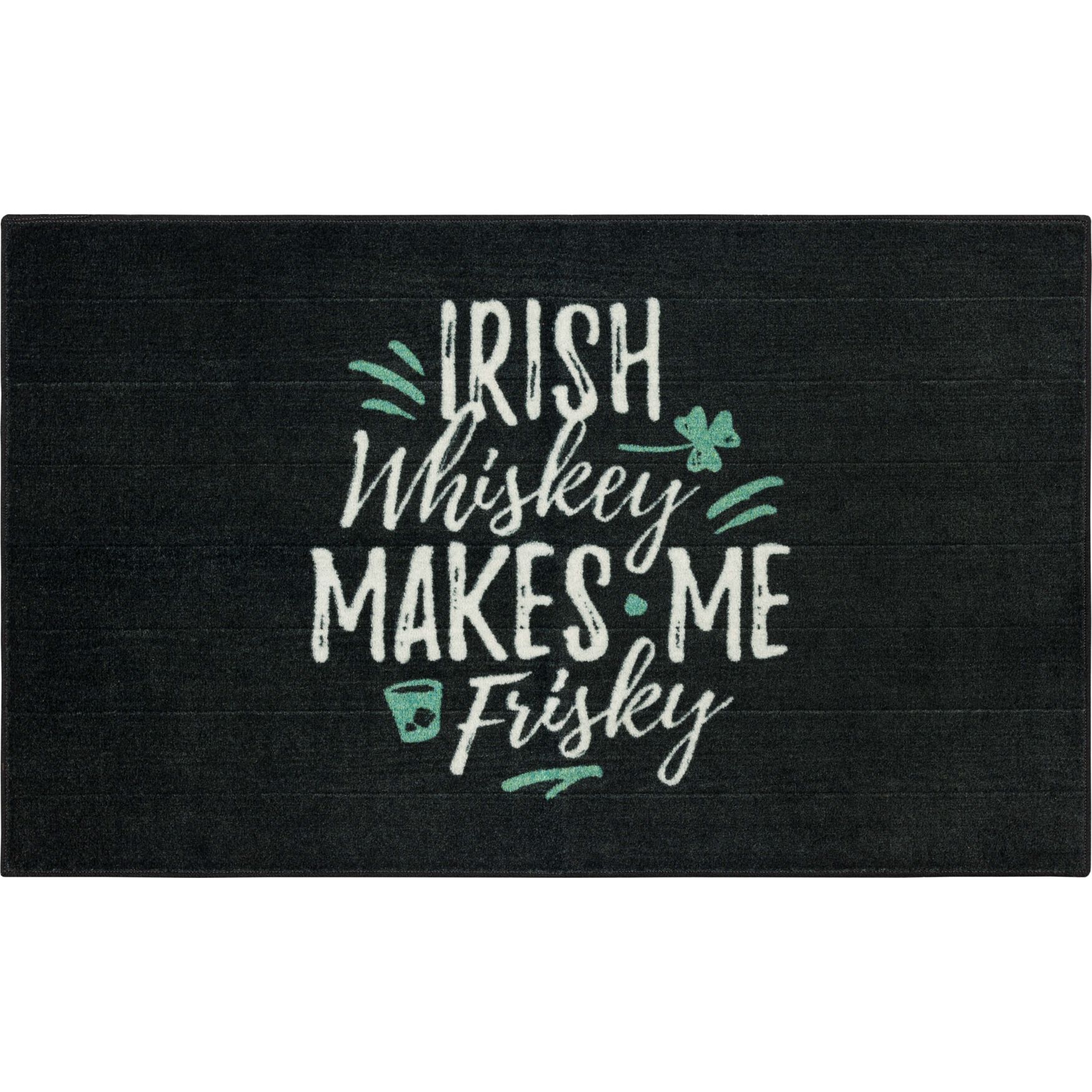 Irish Whiskey Black Kitchen Rug | Brylane Home