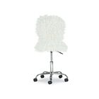 Fulton Faux Flokati Office Chair White | Brylane Home