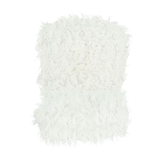 Fulton Faux Flokati Office Chair White | Brylane Home