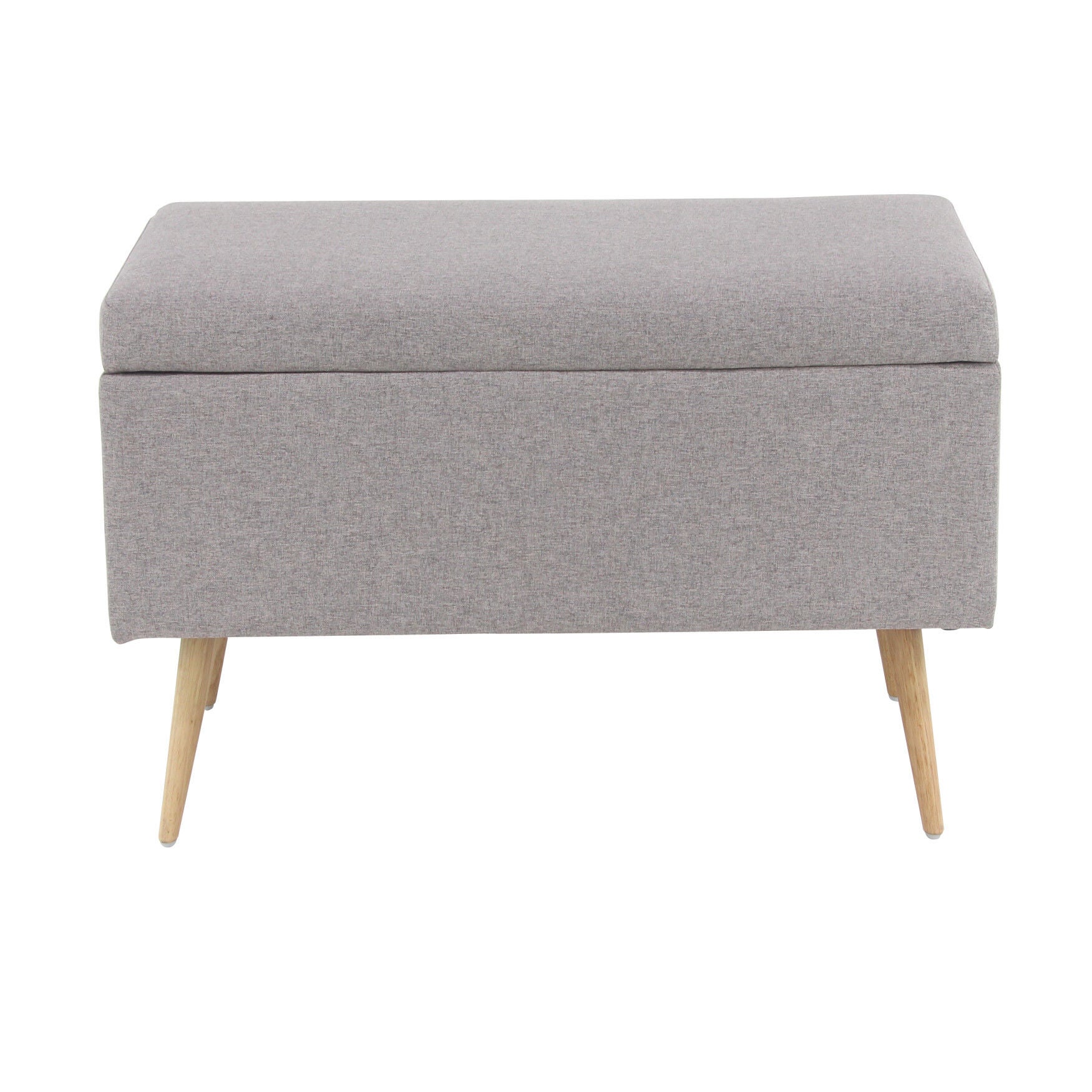 Simple Modern Rectangular Gray Polyester Storage Bench, 4438606 ...