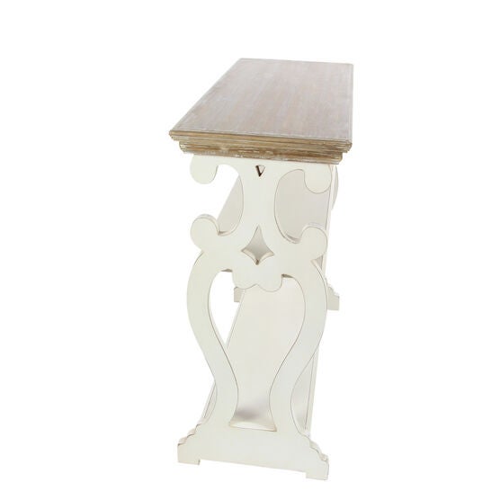 White Farmhouse Wood Console Table, 32 x 38 | Brylane Home