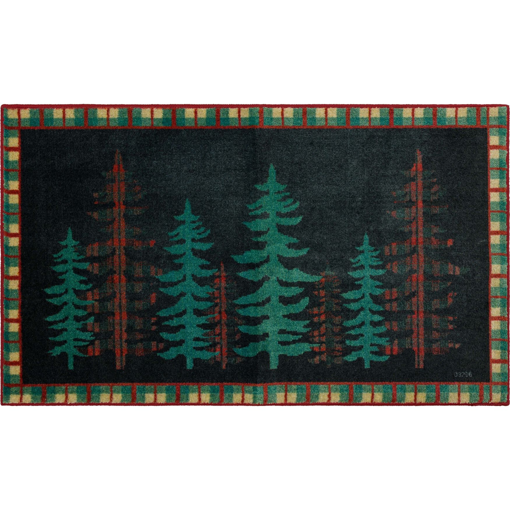 Seasonal Plaid Forest Green Kitchen Rug, 4495513 | Brylane Home