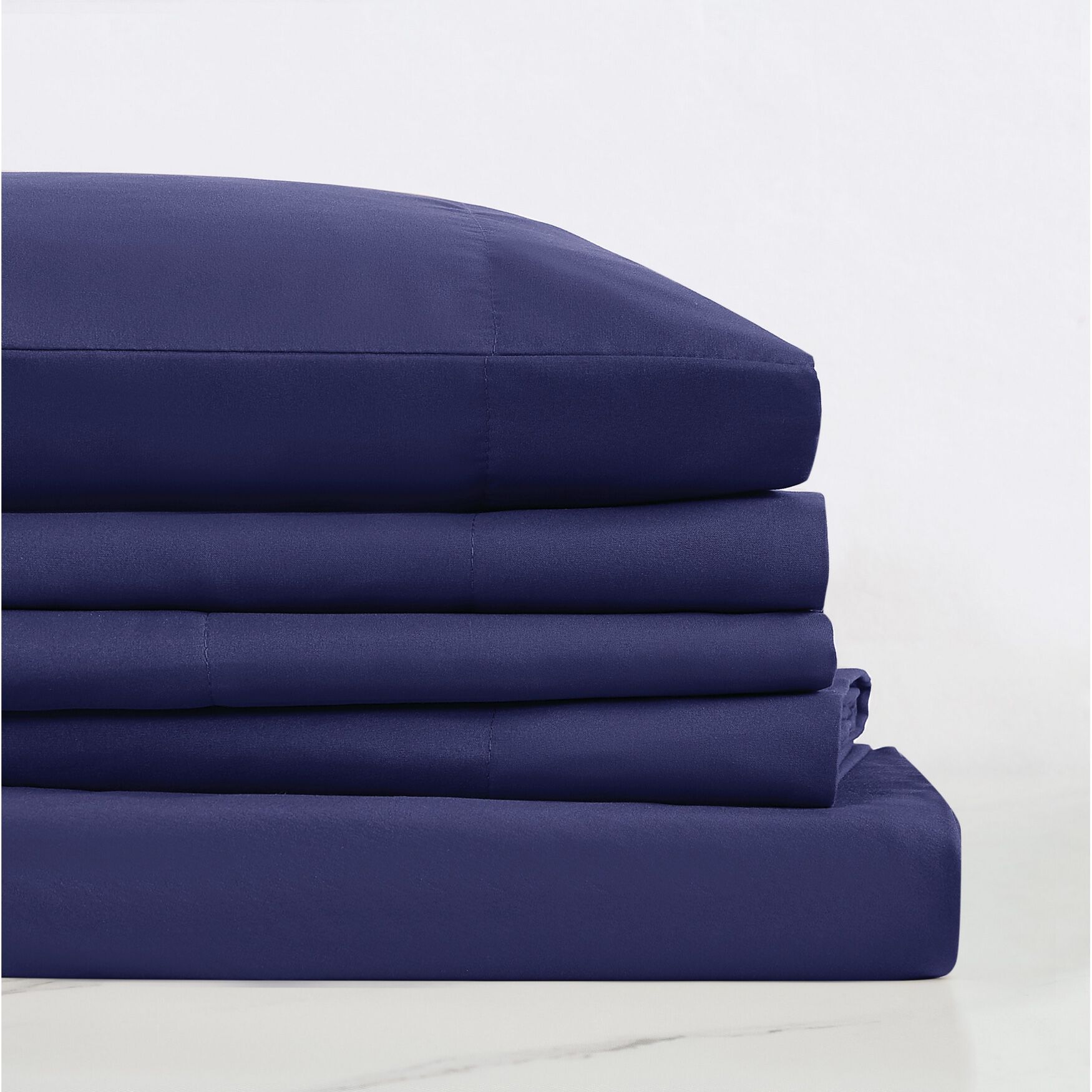 Affordable Everyday Sheet Set, Navy | Brylane Home