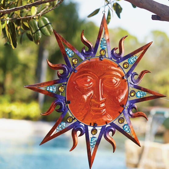 Solar Sun Hanging Art | Brylane Home