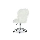 Fulton Faux Flokati Office Chair White | Brylane Home