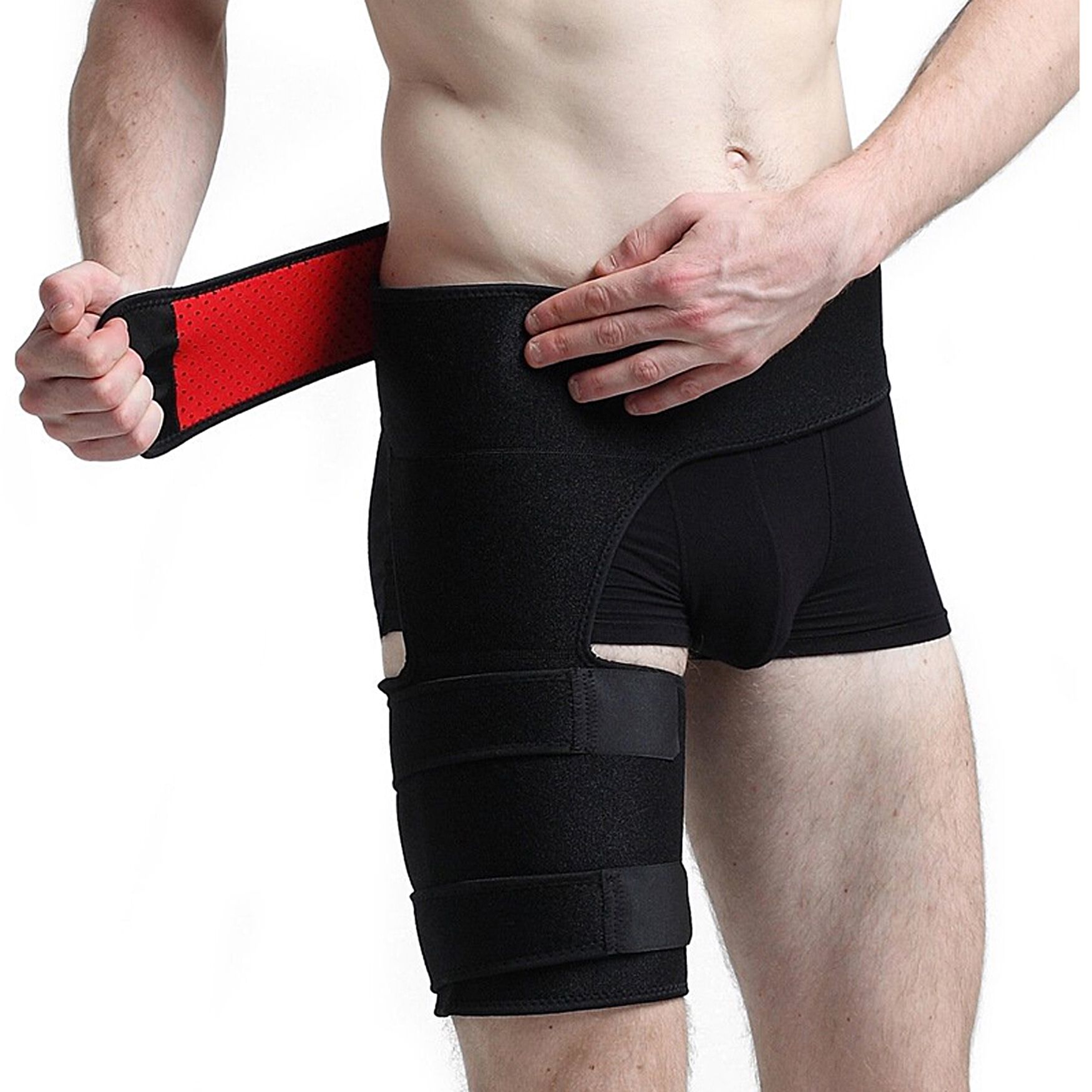 Non Slip Compression Adjustable Hip Brace Wellness | Brylane Home