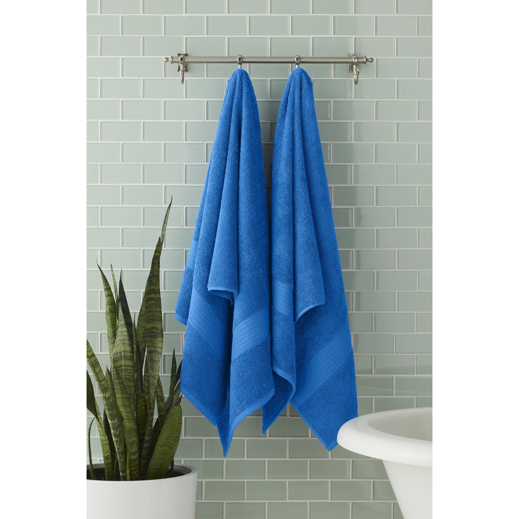 Traditional BH Studio 2-PC Towel Set, Cobalt | Brylane Home
