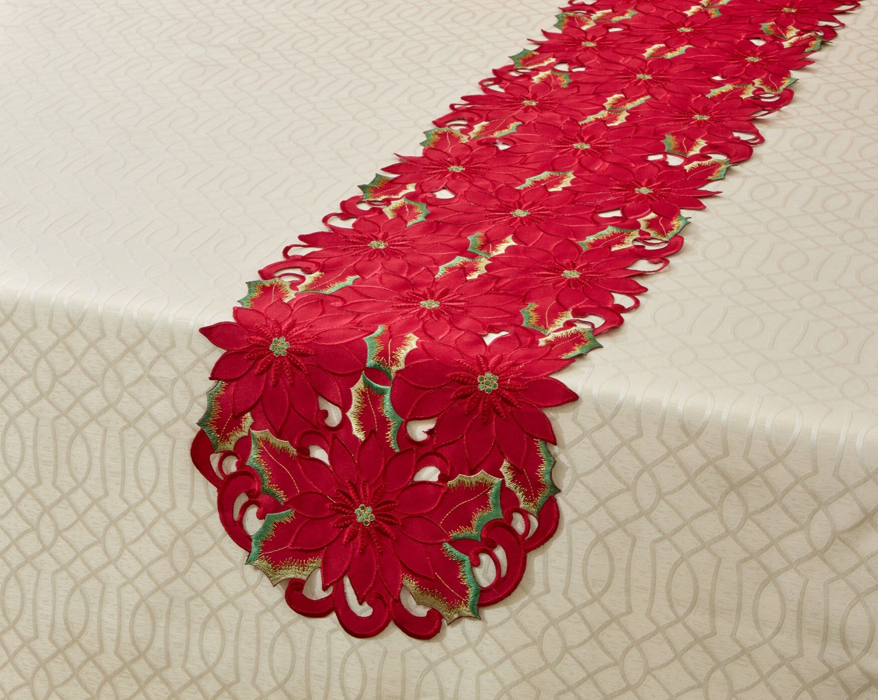 Embroidered Cutout Table Runner | Brylane Home