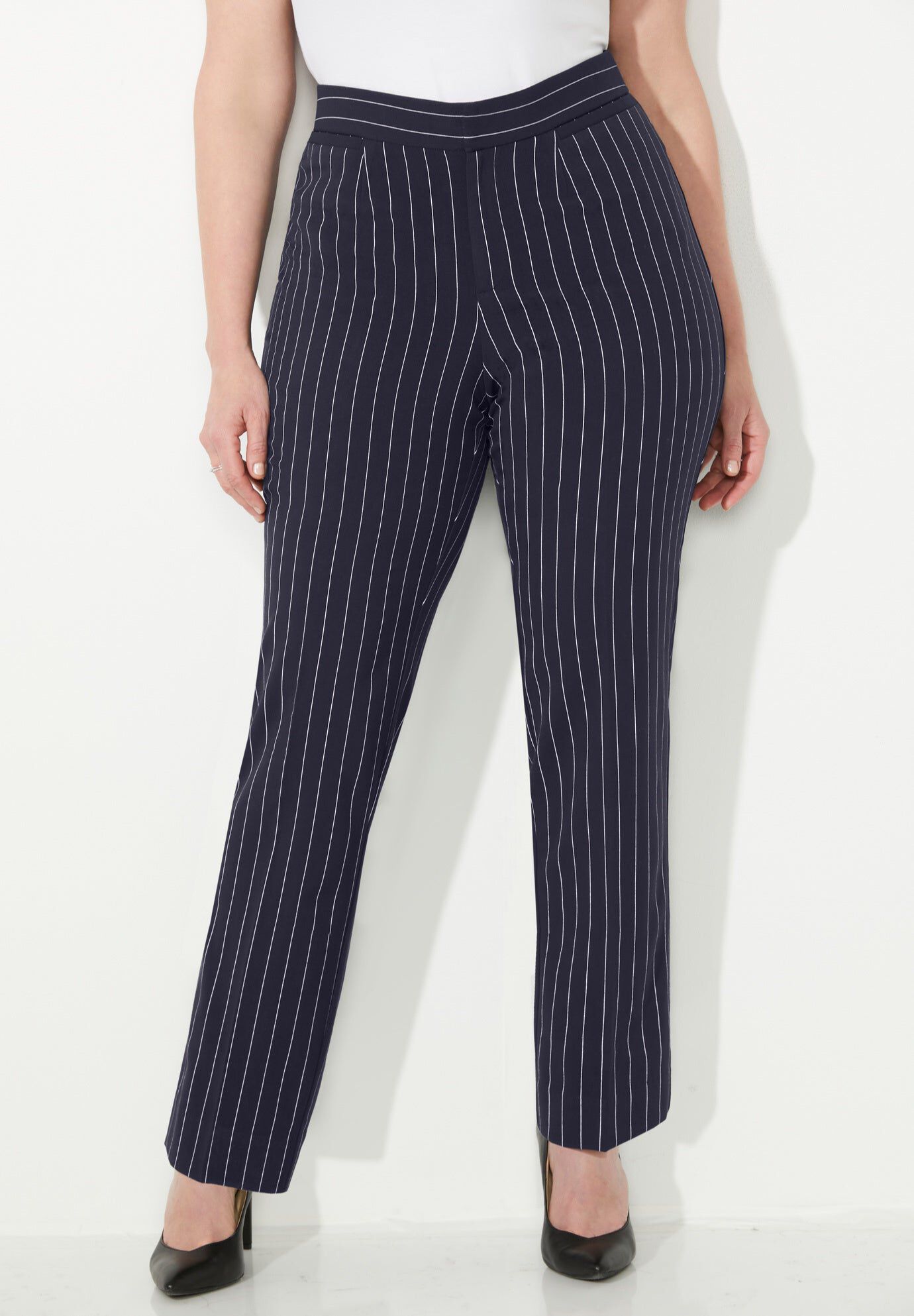 Right Fit® Curvy Slim Leg Pant | Brylane Home