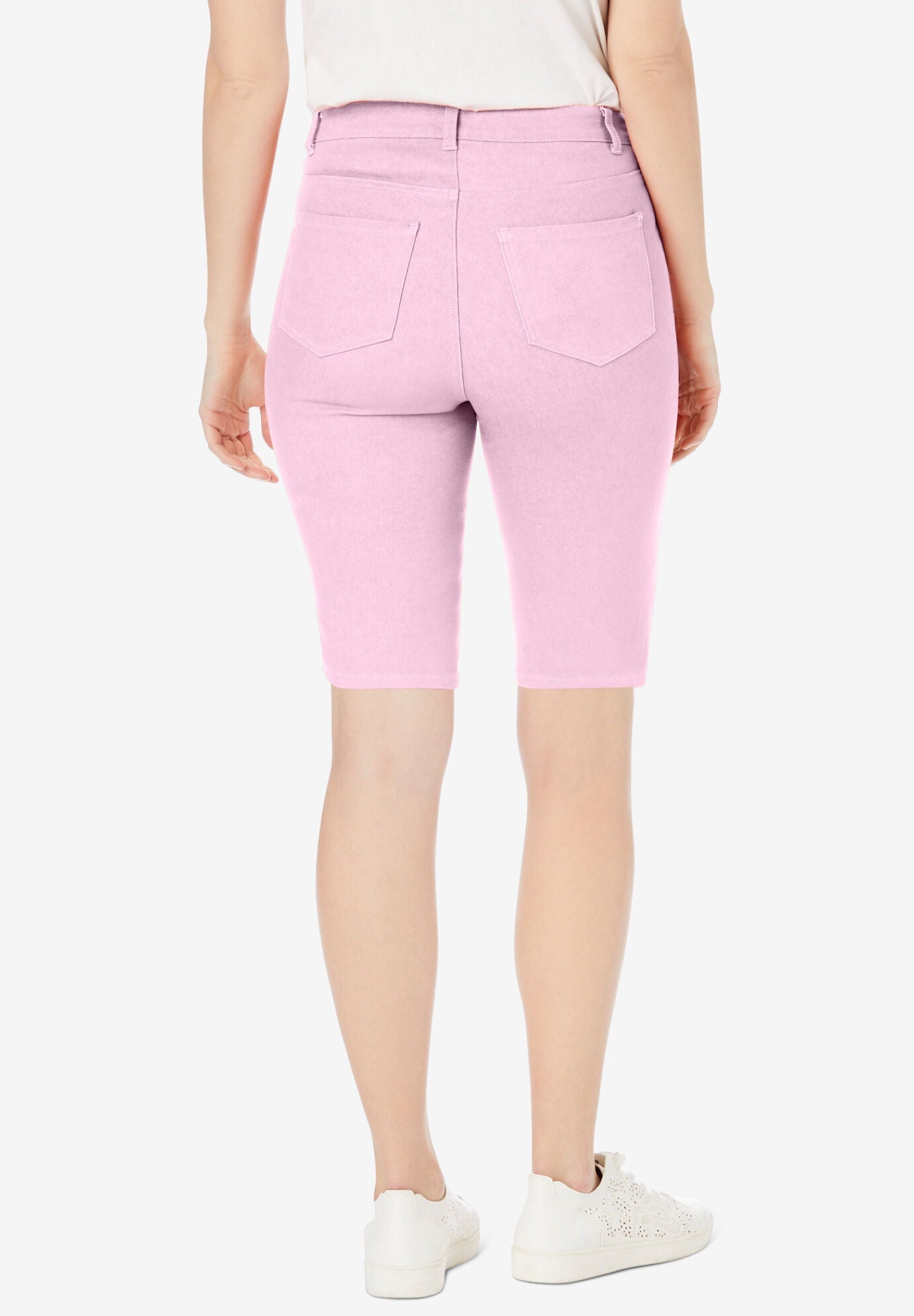 True Fit Stretch Denim Bermuda Short | Brylane Home