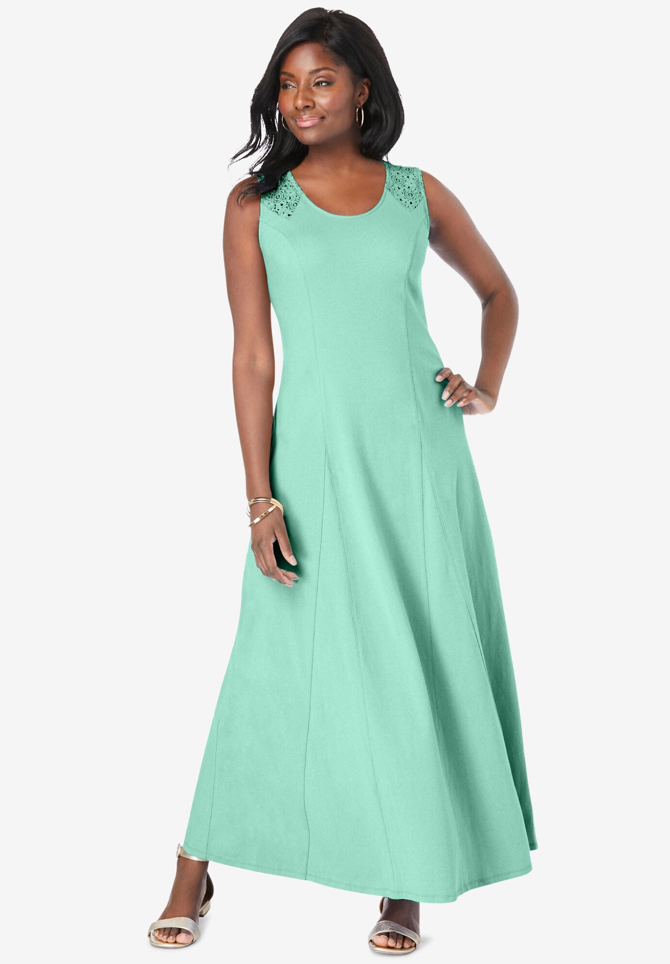 Crochet-Detailed Dress | Brylane Home