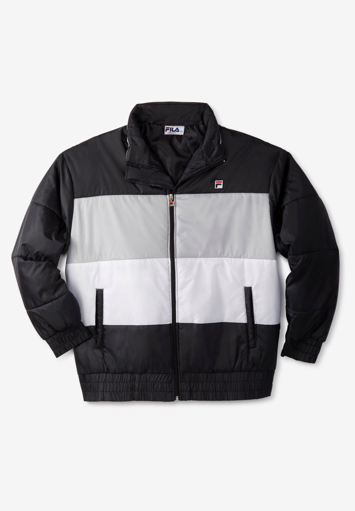 FILA® TRI-COLORBLOCK PUFFER JACKET | Brylane Home