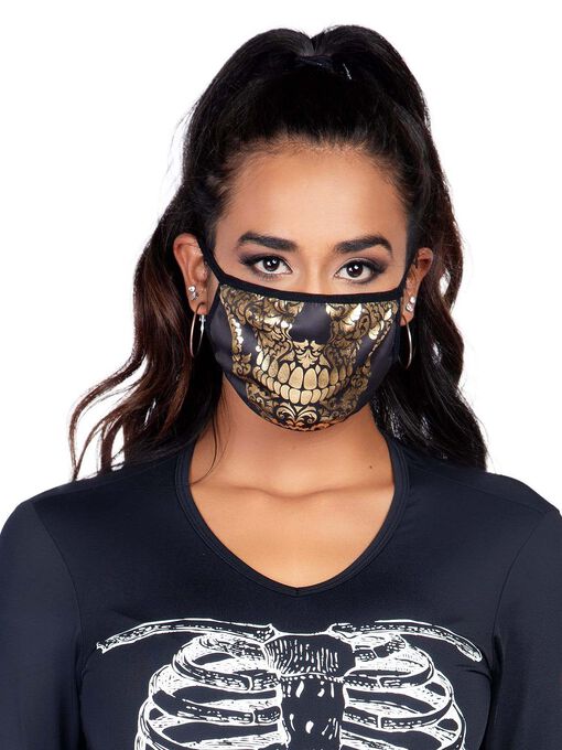 Gold Foil Skull Mask | Brylane Home