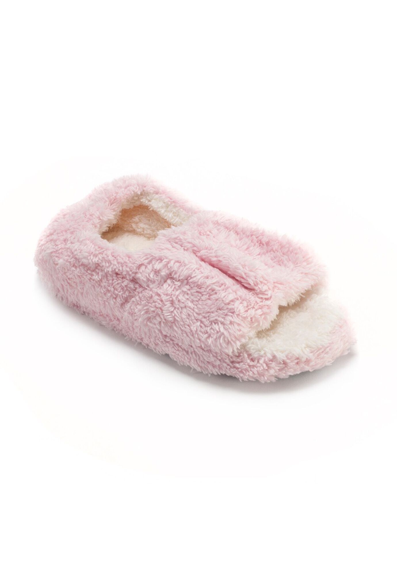 Micro Terry Open-Toe Full Foot Slipper | Brylane Home